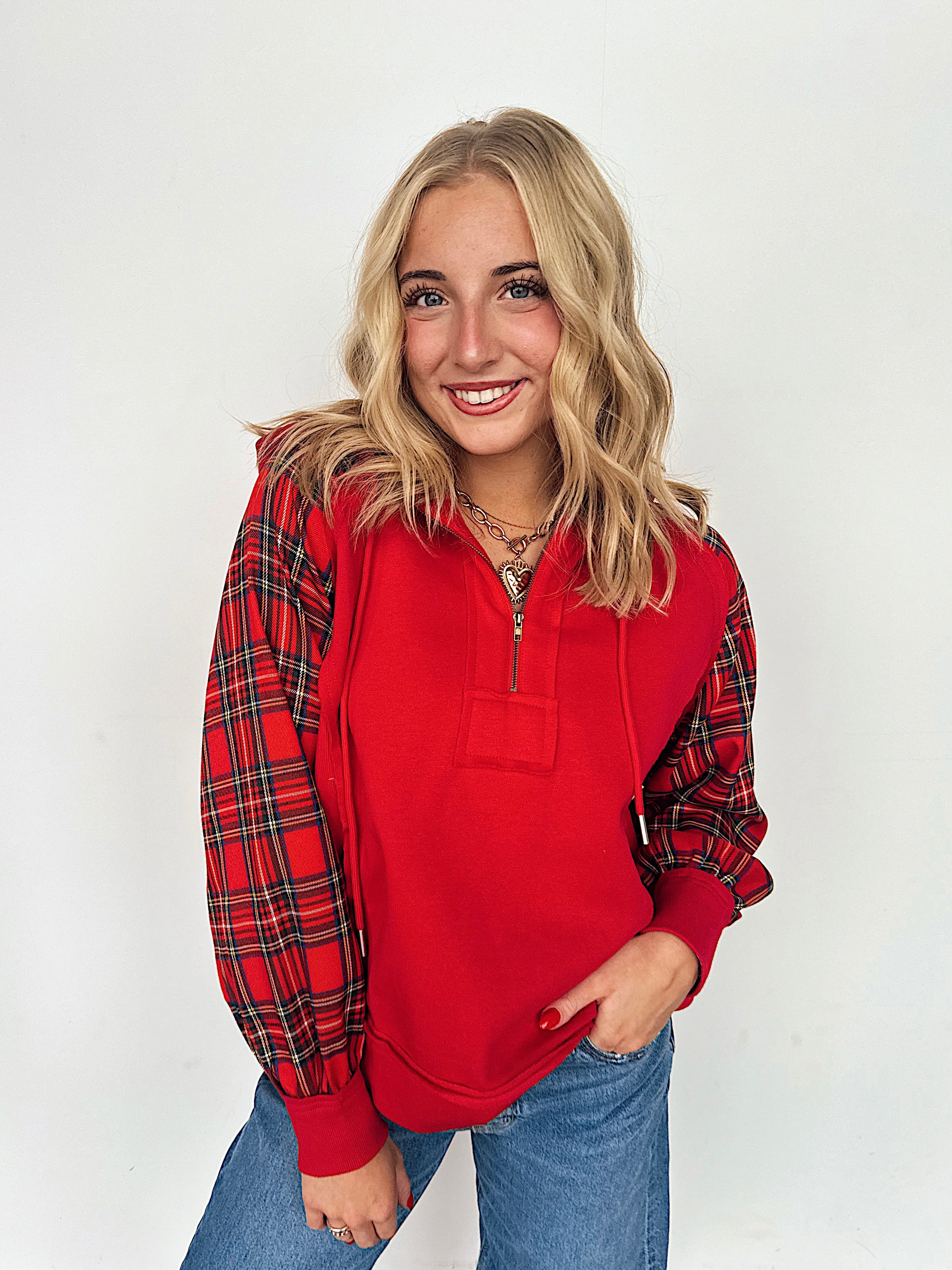 Christmas Plaid Half Zip Pullover – The Runaway Rack